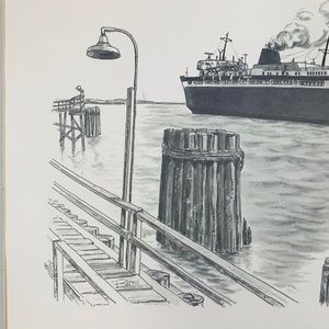 Vintage | Wall Decor | 5s Seashore Nautical Shipyard Ship Print | Poshmark